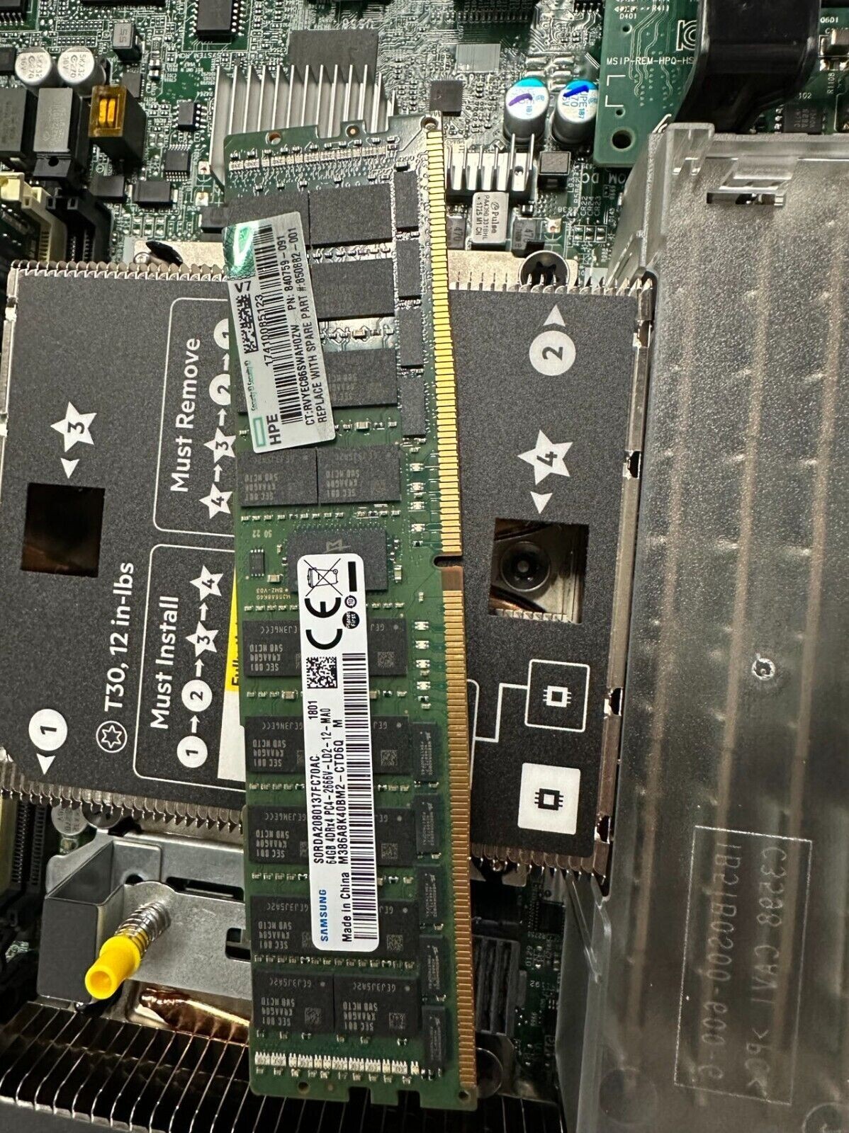 HPE 815101-B21 1x 64GB Quad Rank x4 4DRx4 DDR4-2666 PC4-2666V Memory ...