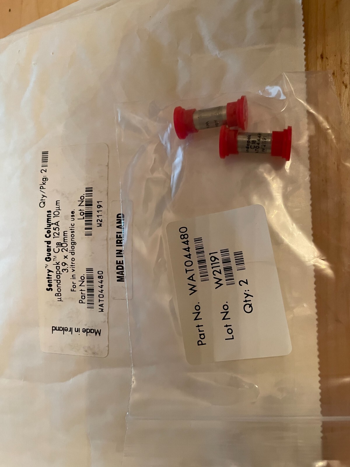 New µBondapak C18 Guard Cartridge, 10 µm, 3.9 mm X 20 mm, 2/pk ...