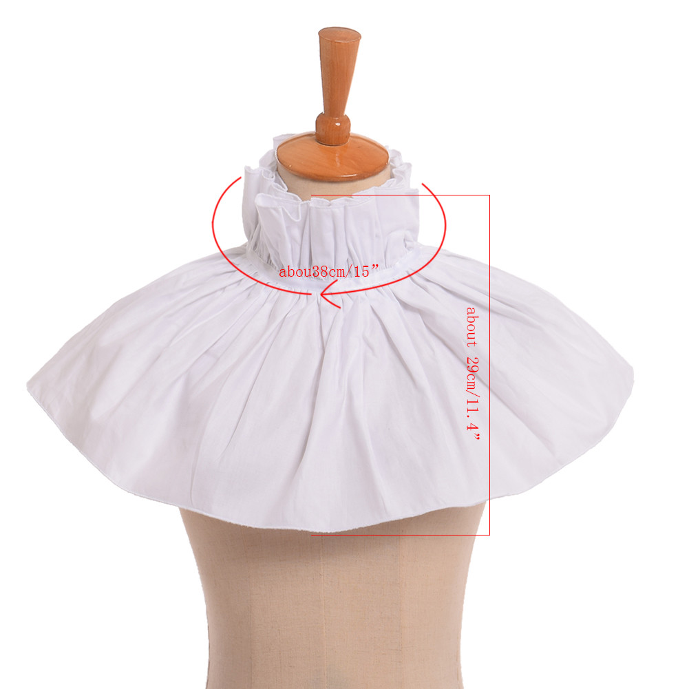 White Circus Clown Neck Collar Victorian Steampunk Costume Collar ...
