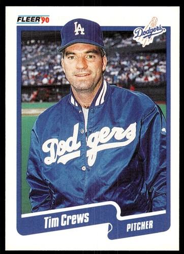 1990 Fleer Baseball Card Tim Crews Los Angeles Dodgers #390 | eBay