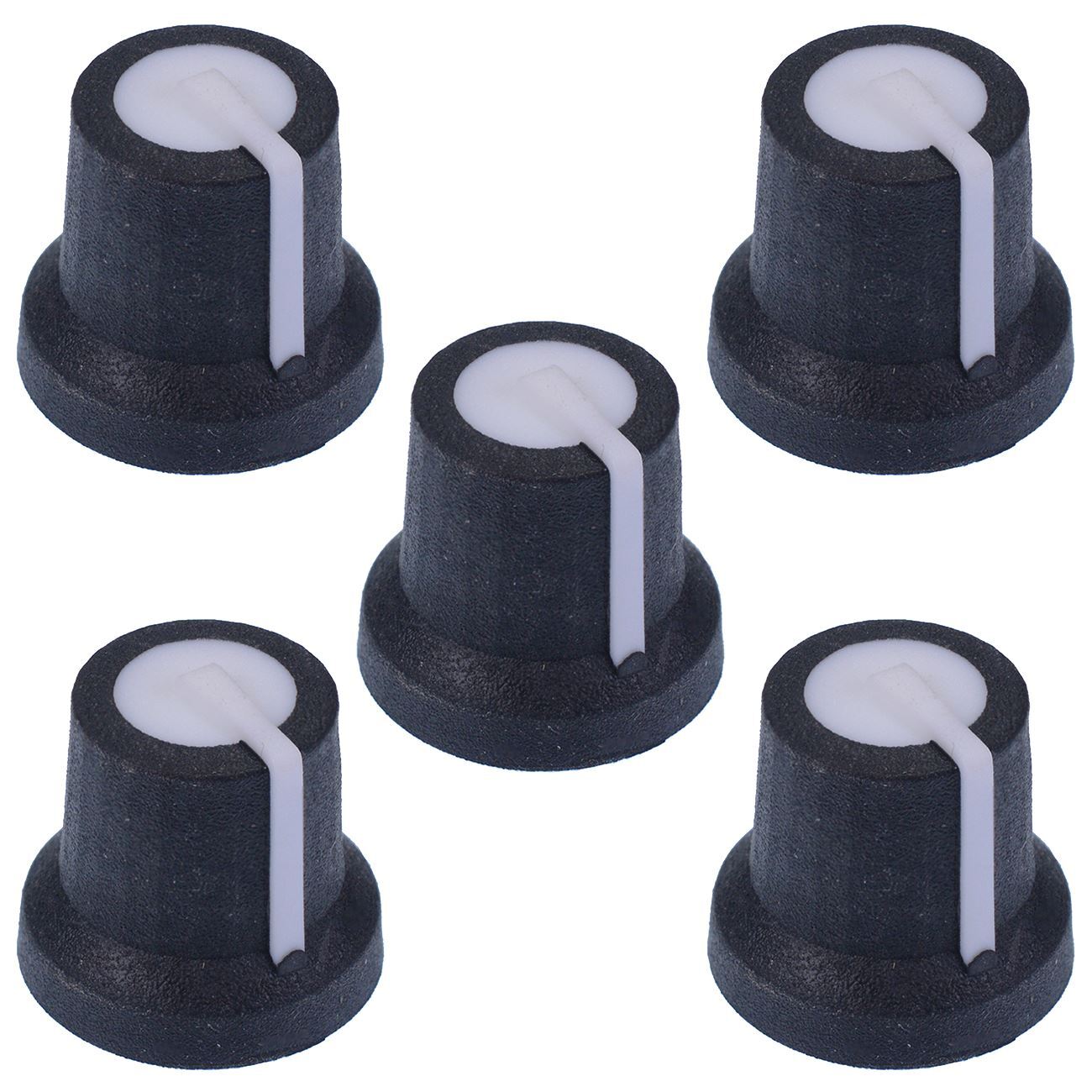 5 x White Soft Touch 6mm Splined Knob K87MAR | eBay UK