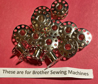10 Metal Brother Sewing Machine Bobbins fits Several Brother Machine ...