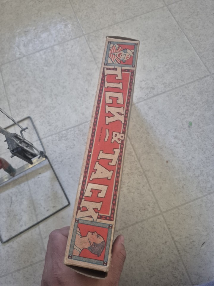 Vintage Louis Marx Tin Wind-Up Toy Tick Tack The Tumbling Two w ...