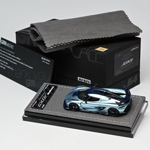 GRYNING 1：64 Scale Koenigsegg Jesko Attack Supercar Ice Blue Resin ...