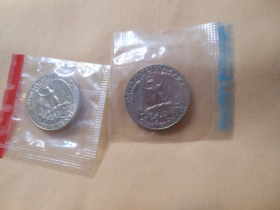 1971 D&P MINT Wrapped Uncirculated Washington Quarters. Super Nice ...