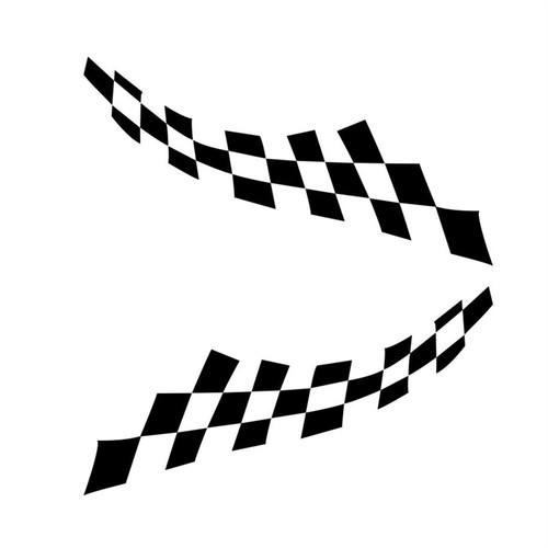Racing Stickers Checkered Flag Sport Vinyl Decals Waterproof For Car ...