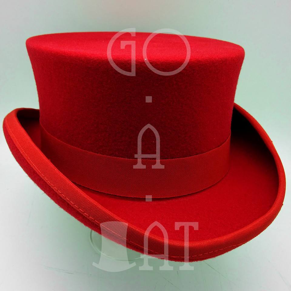 CLASSIC Wool Felt Men Top Hat Coachman Victorian Topper Gentlemen ...