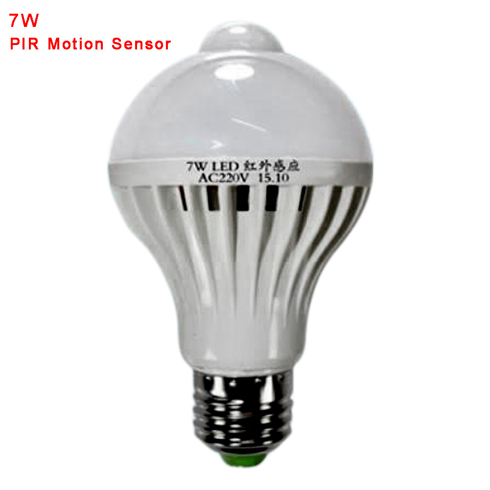 LED Globe Bulb Smart Sound PIR Motion Sensor Ball Light Corridor ...