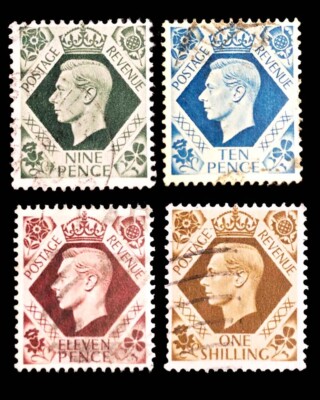 King George VI stamps，George VI definitive series，½d stamp 1d red stamp ...