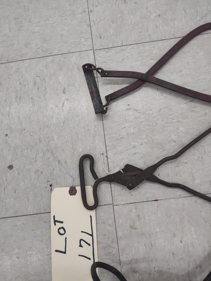 4 ANTIQUE OLD VINTAGE LARGE HEAVY ICE BLOCK CARRIER TONGS | eBay