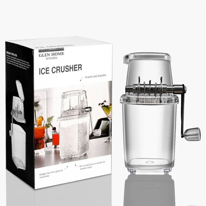 Ice Crusher Hand Crank Ice Machine Kitchen Bar Ice Blenders Fun Drinks ...