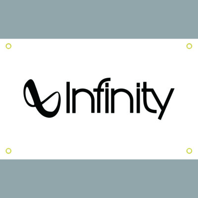 Infinity white Sign Flag decorative Banner HIFI Sound room Audio ...