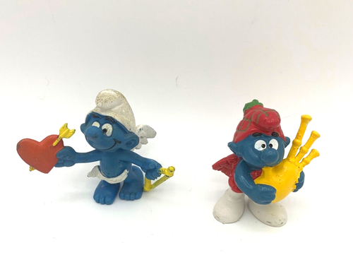 Smurfs Scotland Bagpipe and Valentine Cupid Lot of 2 | eBay