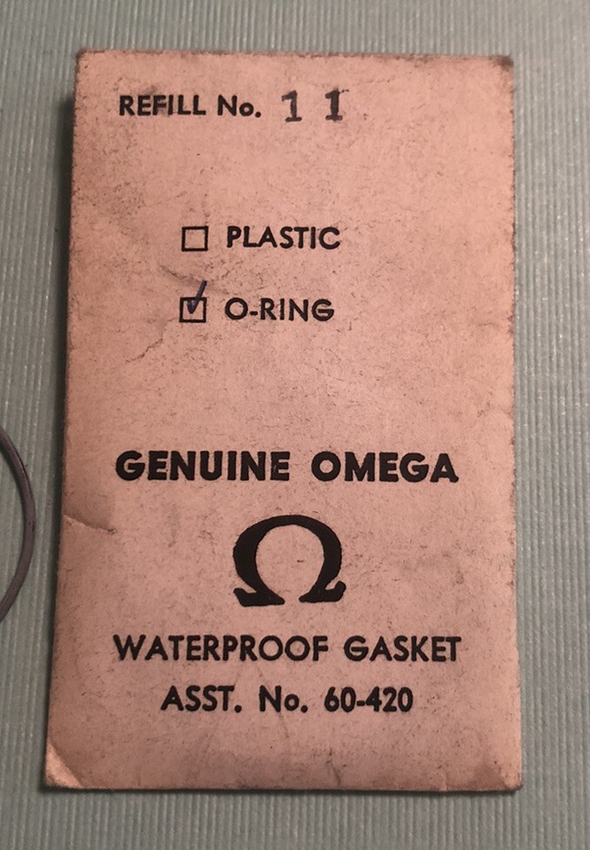 one (1) Genuine Omega O-Ring Watch Gasket. Asst. No. 60-420 Refill No ...
