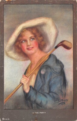 CPA SUR LE THEME DU GOLF ILLUSTRATEUR FEMME JOUEUSE DE GOLF | eBay