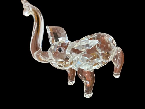 Vintage Lead Crystal Elephant Sculpture | eBay