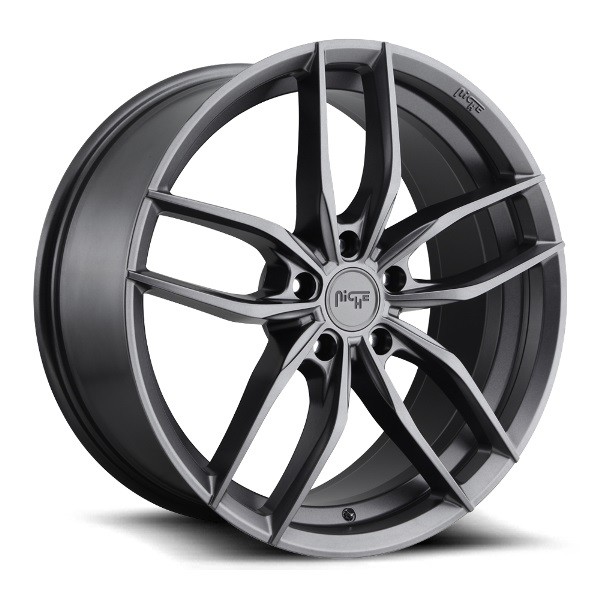 20x9F/10R NICHE VOSSO M204 5x4.5 +35/40 Gloss Anthracite Wheels New Set ...