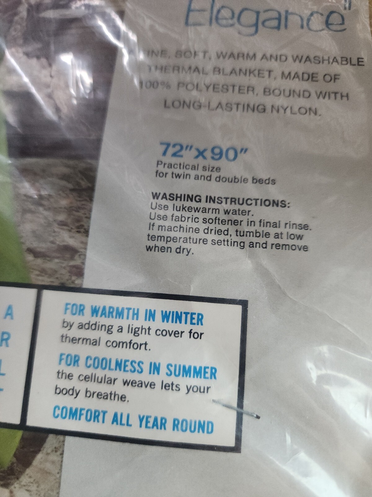 Vtg Chatham Royal Elegance Thermal Blanket 72x90 Twin Nylon Trim NOS ...