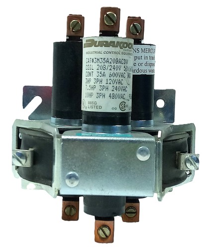 DURAKOOL 3M35A208ACDV 120-480 V AC 35 A 3-10 HP Mercury Relay w/ 208/ ...