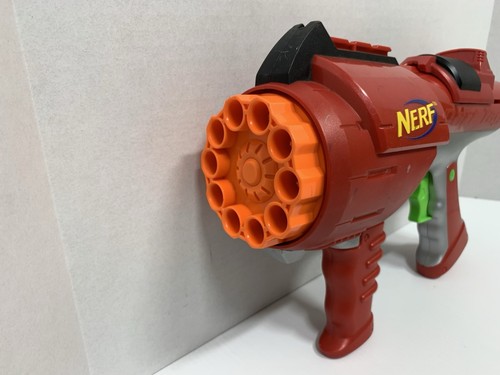 Nerf Dart Tag Hyperfire Rotating 10 Round Barrel Darts Red Gun Blaster ...