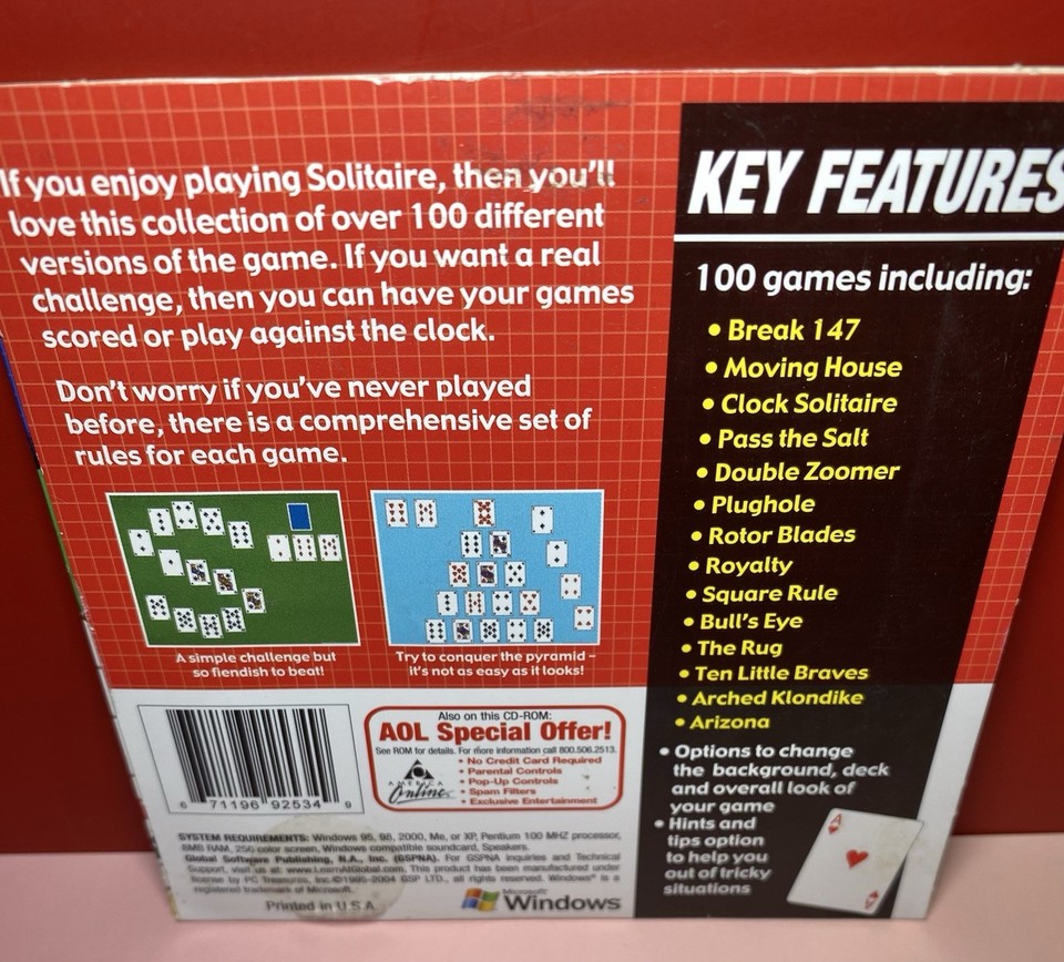 Solitaire Games PC CD-ROM 100+ Versions Classic Aurimor GSP Vintage ...
