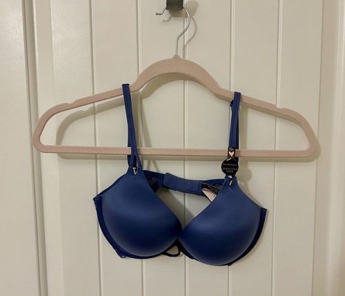 Victoria's Secret Bombshell Plunge Push up Bra Adds 2 Cup Sizes, Blue ...