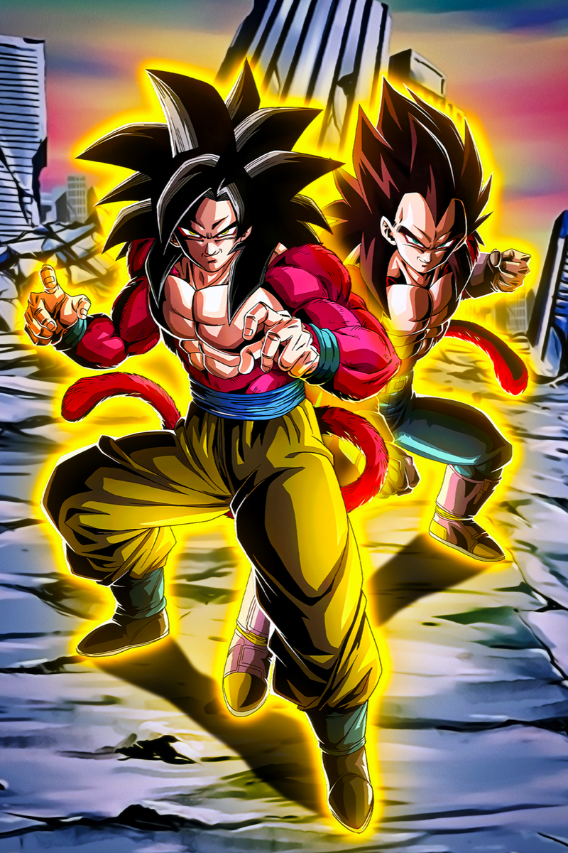 Vegeta Vs Goku Ssj4 Dragon Ball GT Poster Goku Vegeta Fusion Gogeta