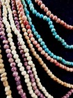 Lot of 5 endless multi color gem stones small bead strands necklace 34 ...