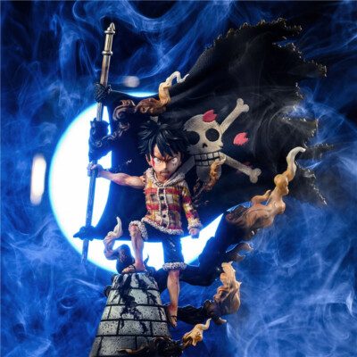KING Studio Luffy Holding Flag Statue Figure Resin One Piece Model | eBay
