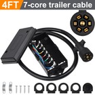 4ft 8ft Trailer Cord 7 Way Plug 7-Pole Inline Junction Box Wiring ...