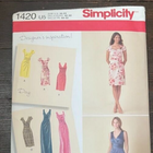 Simplicity 1420 Misses Dress Two Lengths Bodice Variations Sz 16-24 FF ...