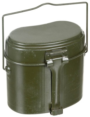 Original Romanian Army Military Mess Kit OD Green 2 Parts Used | eBay