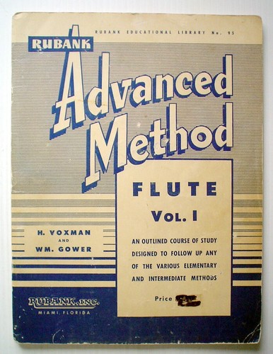 '40s BOOK, RUBANK ADVANCED METHOD FLUTE, VOL. 1 *** LIVRE POUR FLÛTE ...