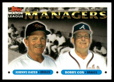 1993 Topps Major League Managers #501 Johnny Oates/Bobby Cox Baltimore ...