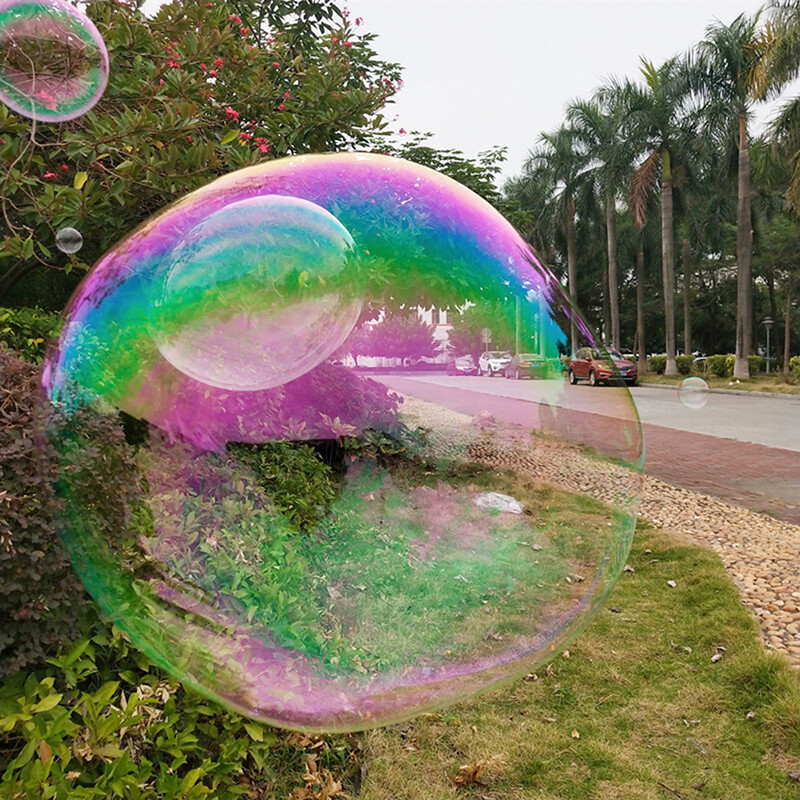 1Set Double Pole Bubble Rope Color Giant Bubble Circle Blowing Bubble ...
