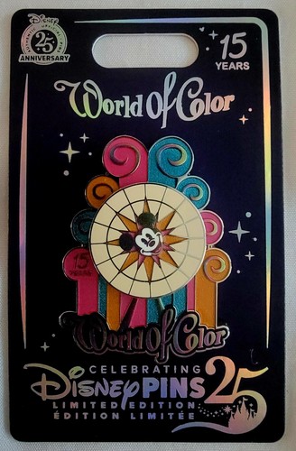 New 2025 Disney Disneyland World of Color pin 15 years LE 2000 spinner ...