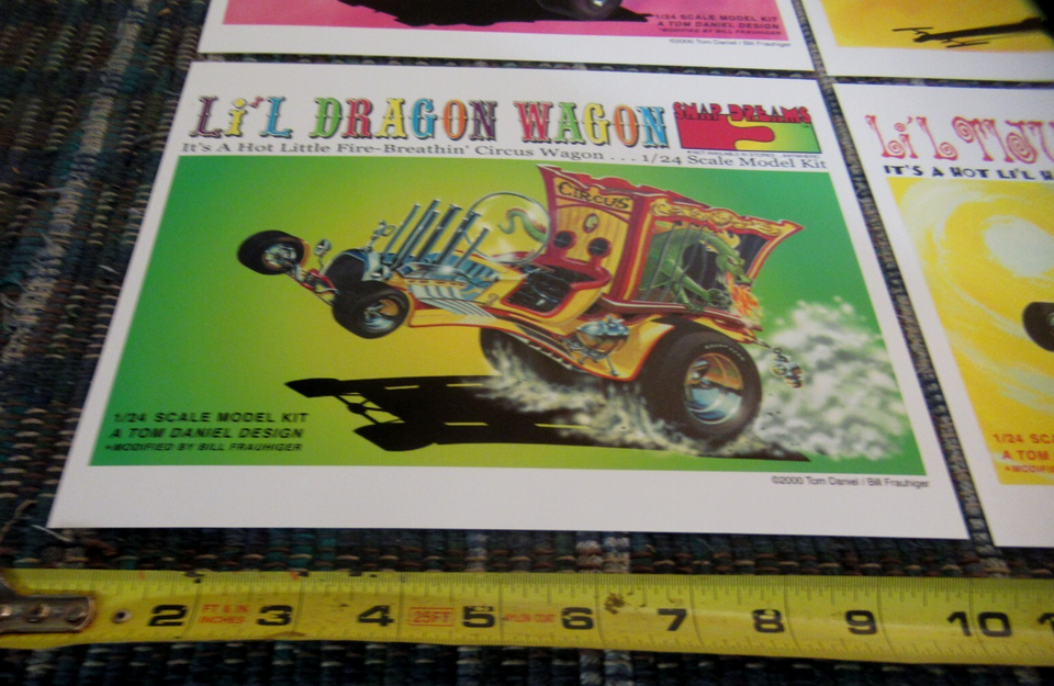 MONOGRAM TOM DANIEL / BILL FRAUHIGER 1/24 CONCEPT SNAP KIT ART PRINTS ...