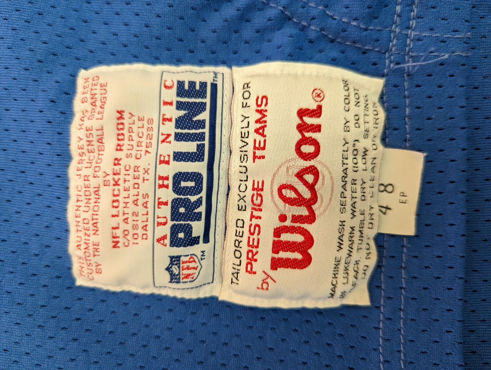 1994 Detroit Lions Jersey Authentic Wilson 48 NFL 75th Anniversary ...