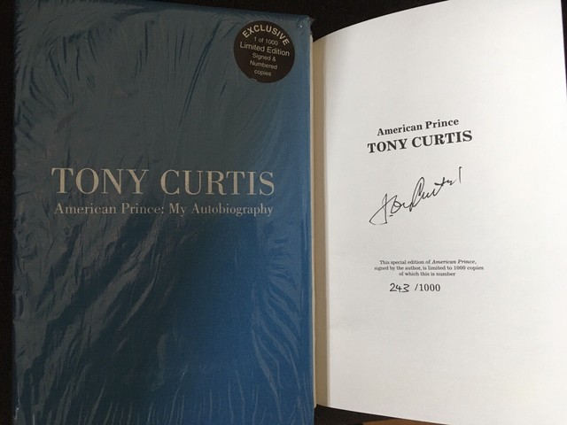 Tony Curtis Signed Limited Edition Autobiography Boxed American Prince ...