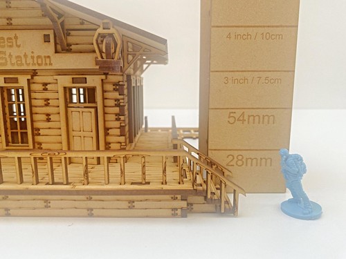 WildWest Model Railroad Station Kit 28mm scale, for Games or Dioramas ...