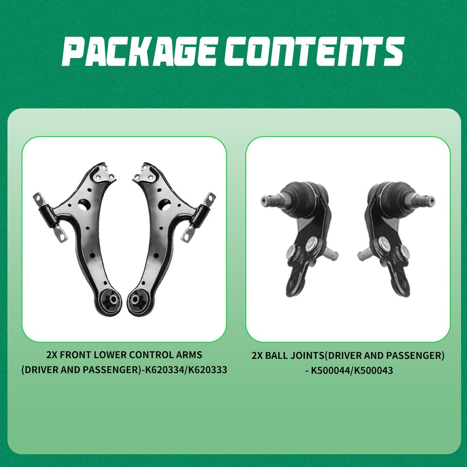 Front Lower Control Arms w/Ball Joint Assembly for Toyota Camry 2002 ...