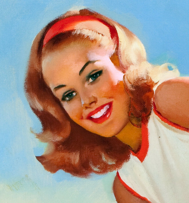 Elvgren PinUp "Golfing Girl" Putting Green Poster 16x20 | eBay