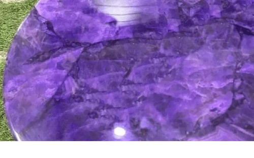 Round Amethyst Table Top Healing Crystal Handmade Arts Home Furniture ...