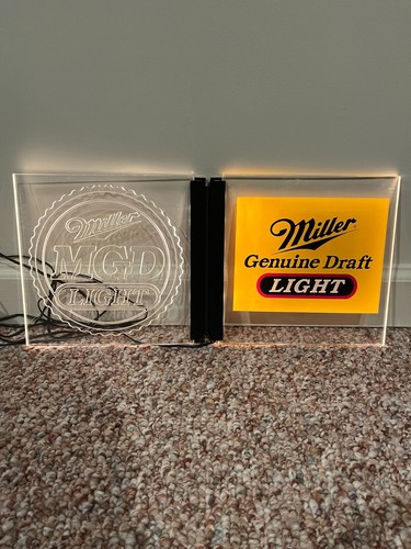 Miller Genuine Draft Light Folding Table Lighted Sign | eBay