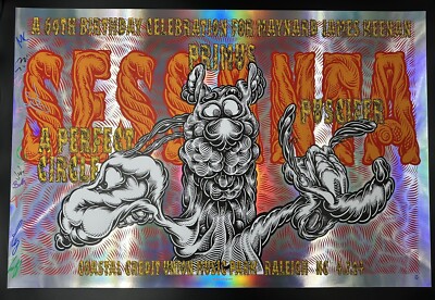 SESSANTA Signed FOIL Poster RALEIGH NC Primus APC A Perfect Circle ...