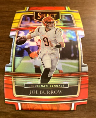2021 Select JOE BURROW Red Yellow Prizm Die Cut Concourse LSU ...