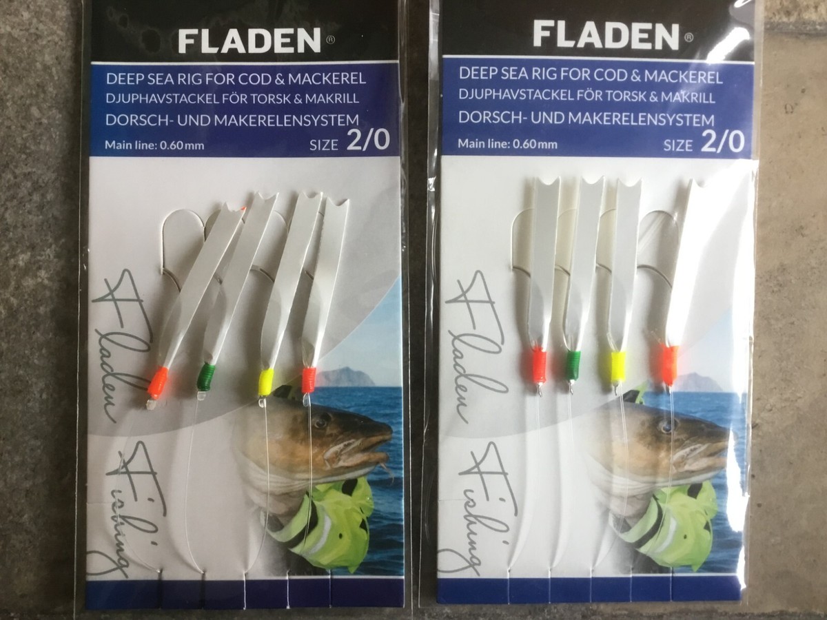 Sea Fishing Feather Lures 5-Pack Mackerel - Hokki Rigs For Cod, Pollock ...