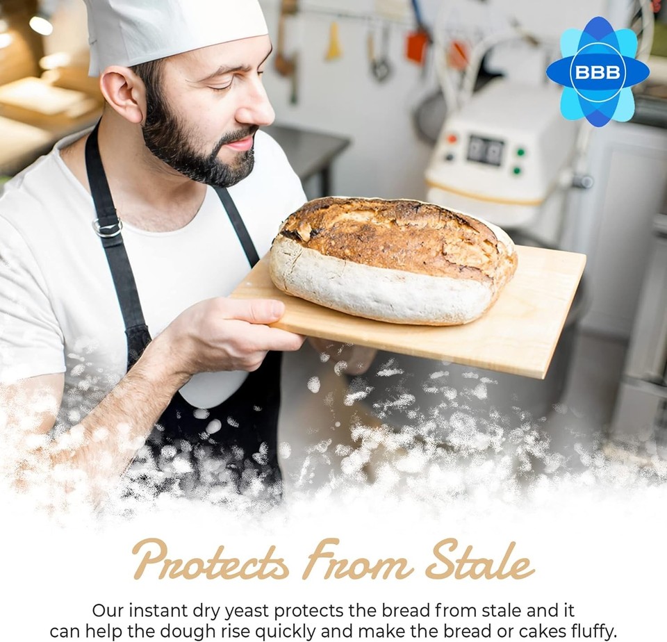 Instant Dry Yeast for Bread and Pizza 50g, Household Active Dry Instant ...