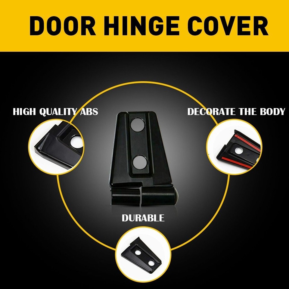Exterior Hinge Door Covers&Hood Hinge for Jeep Trim Wrangler JK JKU ...