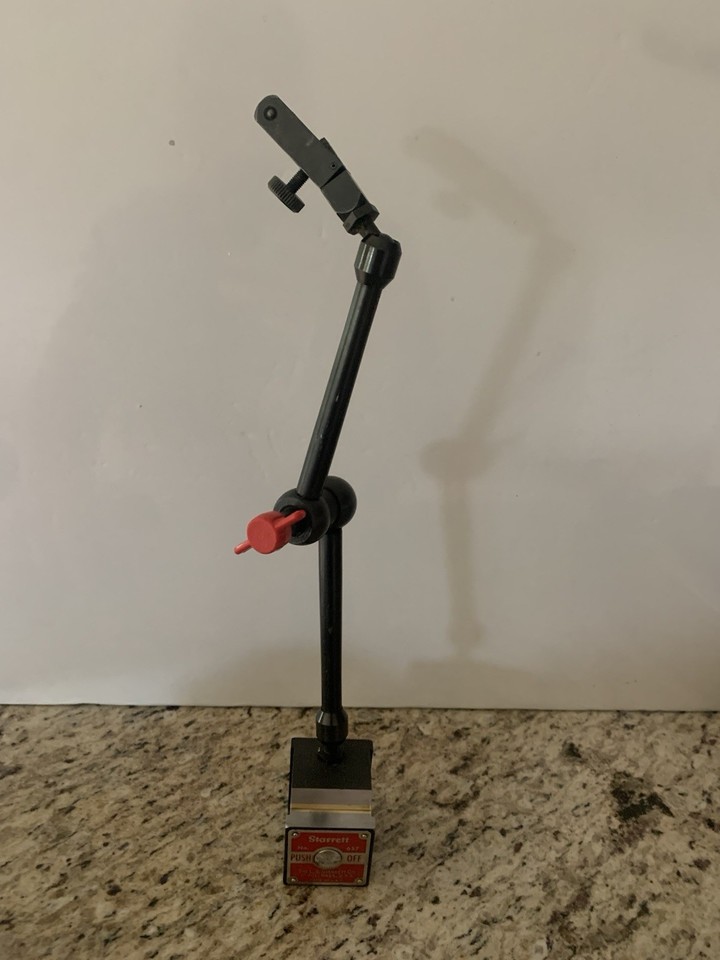 Starrett No. 657 Magnetic Base With Starrett Indicator Arm Has Fine ...